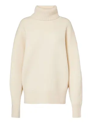 TOTEME Wool And Cashmere-blend Turtleneck Sweater - White