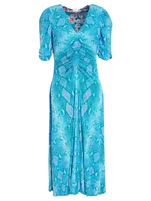 Diane Von Furstenberg Diane Von Furstenberg Koren Reversible Dress Teal