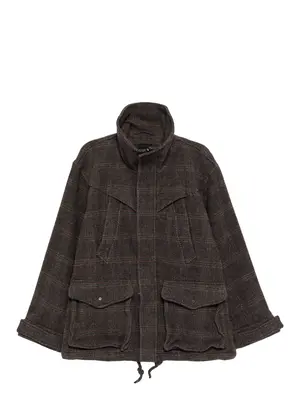 JNBY Drawstring-waist Checked Jacket - Grey