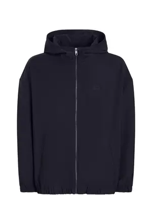 Dolce & Gabbana Logo-plaque Hooded Jacket - Blue