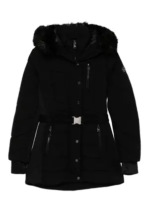Michael Kors Belted Chevron Jacket - Black