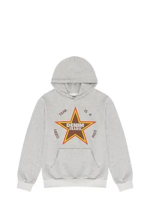 DENIM TEARS Every Tear Is A Start Hooded Sweatshirt - Grey