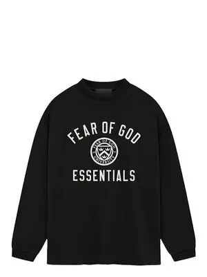 Fear Of God Essentials Jersey Long Sleeve Tee Shirt - Black