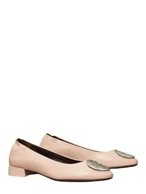 Tory Burch Tory Burch Claire Heeled Ballet Flats Shell Pink