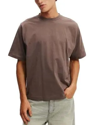 COTTON ON Cropped Fit T-shirt - Washed Chocolate