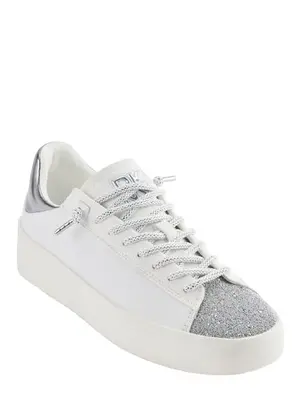 Dkny Ginali Metallic Cap Toe Sneakers - White
