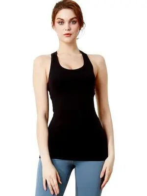 REBODY Rebody Active Primer Racerback Tank Top Cozy Black