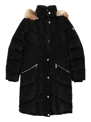 Michael Kors Chevron Puffer Coat - Black
