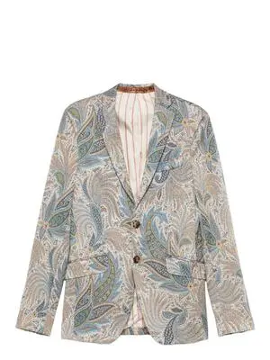 Etro Paisley-print Blazer - Blue