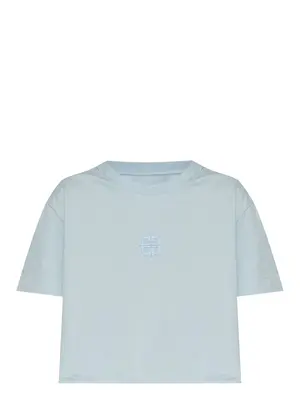 Givenchy Cropped 4g Liquid T-shirt - Blue