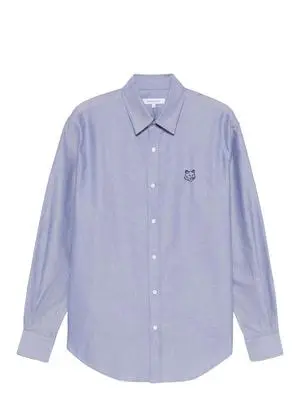 Maison Kitsuné Contour Fox Head Shirt - Blue