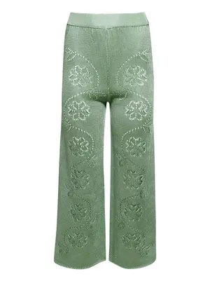 Calle Del Mar Vine Floral Trousers - Green