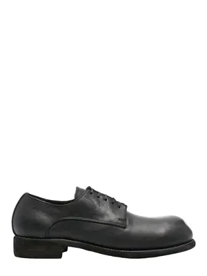 Guidi Leather Derby Shoes - Black