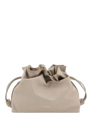 Loewe LOEWE Medium Flamenco Clutch Neutrals