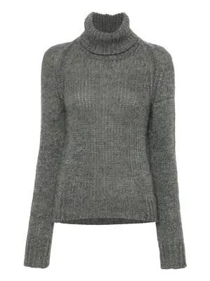 N°21 Cut-out Wool Blend Sweater - Grey