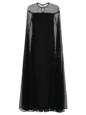 NISSA Sequin-embellished Gown - Black