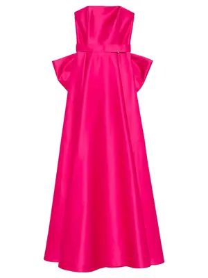 NISSA Bow-detail Maxi Dress - Pink