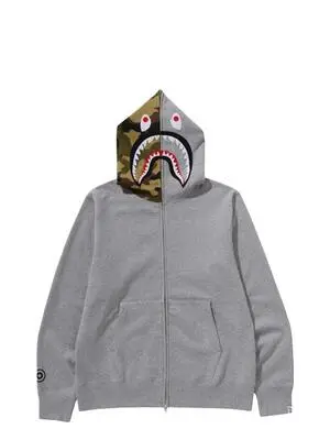 A BATHING APE Shark Full Zip Hoodie - Grey