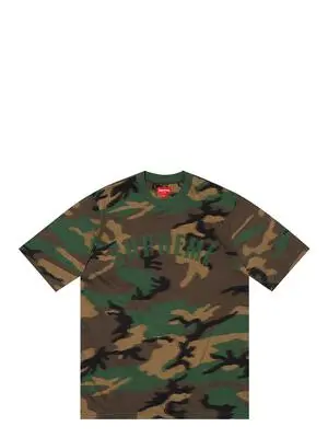 Supreme Intarsia Camo Short-sleeve Top 'woodland Camo - Green
