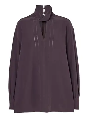 JOSEPH Rivoli Silk Crepe De Chine Blouse - Blue