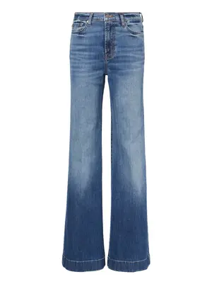 7 For All Mankind Modern Dojo Groovy High-rise Flared Jeans - Blue