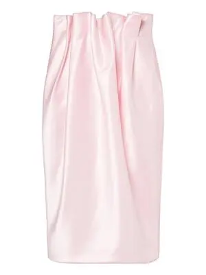 Simone Rocha Draped Satin Midi Skirt - Pink