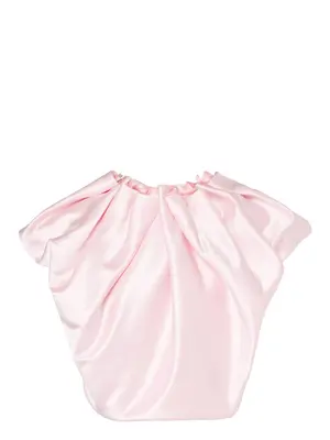 Simone Rocha Draped Satin Top - Pink
