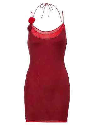 Oseree Rose Minidress - Red
