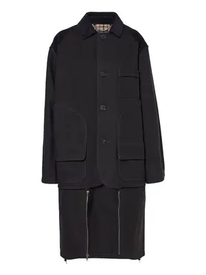 MAISON MARGIELA Cotton And Wool Coat - Black