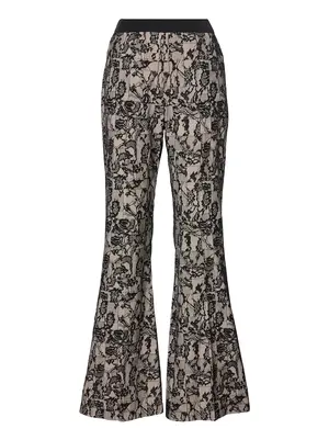 JOSEPH Tokyo Patchwork Lace Flared Pants - Black