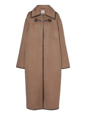 TOTEME Double Clasp Wool Coat - Brown