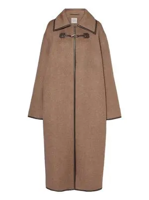 TOTEME Toteme Double Clasp Wool Coat Brown