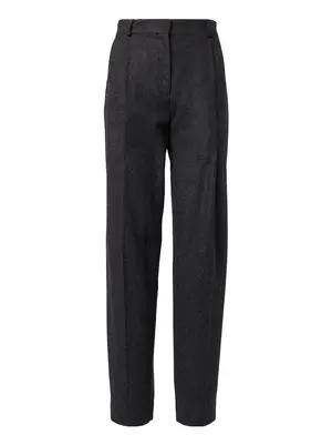 TOTEME Wool-blend Tapered Trousers - Grey