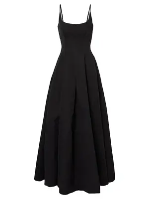 Staud Staud Joy Cotton-Blend Gown Black