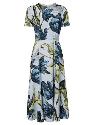 Erdem Floral Shirt Dress - Blue