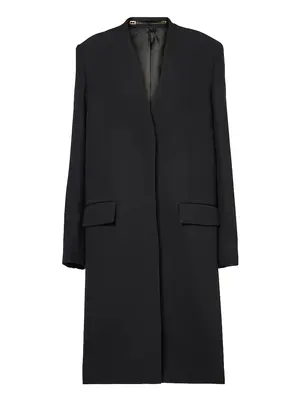 TOTEME Deep Pleated Coat - Black