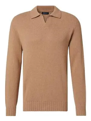 Thom Sweeney Cashmere Polo Sweater - Beige