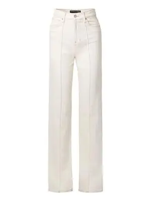 Veronica Beard Veronica Beard Dylan High-Rise Straight-Leg Jeans Ecru