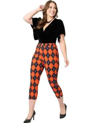 Unique Vintage Rachelle Capri Pants - Orange