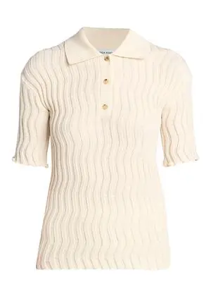 BOTTEGA VENETA Bottega Veneta Zigzag Knit Polo Top