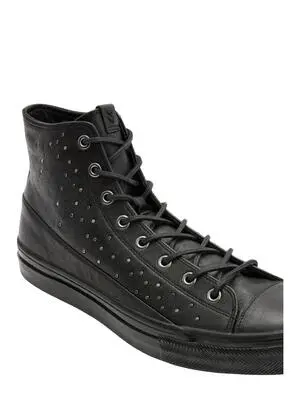 John Varvatos Vulc Studded Leather Mid-top Sneakers - Black