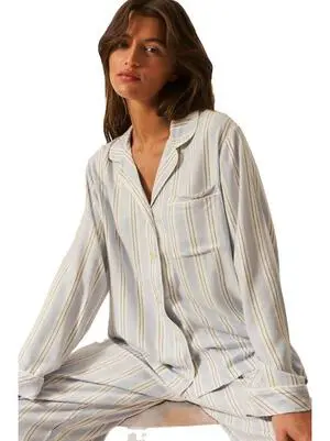 STRIPE & STARE Ecovero Pajama Top Barneby Gates Blue
