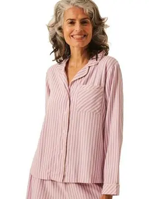 STRIPE & STARE Ecovero Pajama Top - Lavender Haze Stripe