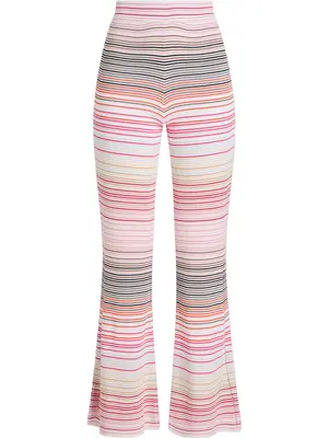Missoni Striped Cotton-blend Flared Pants - White