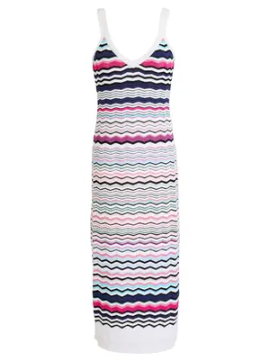 Missoni Crochet-knit Cotton-blend Midi Dress - Multicolor