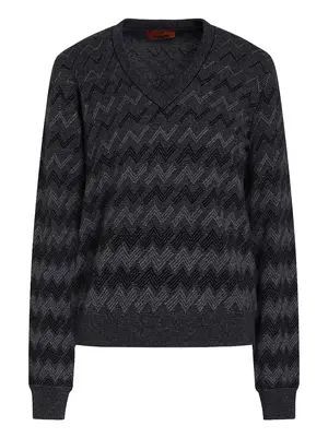 Missoni Crochet-knit Cashmere Sweater - Dark Gray