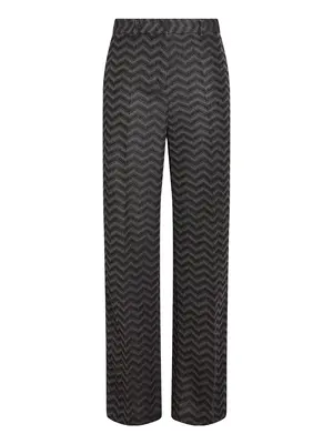Missoni Crochet-knit Cotton Straight-leg Pants - Anthracite