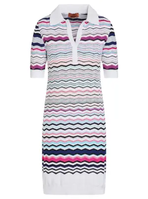 Missoni Zigzag Knit Mini Dress - White