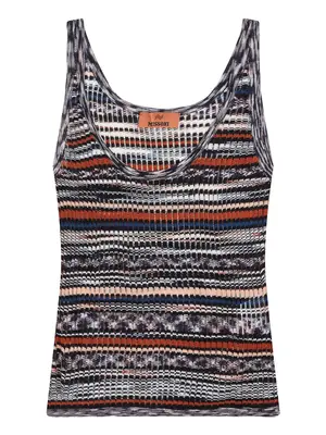 Missoni Missoni Spacedyed Ribbed-Knit Tank Black