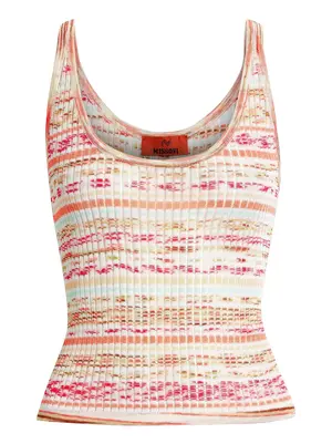Missoni Missoni Spacedyed Ribbed-Knit Tank Peach